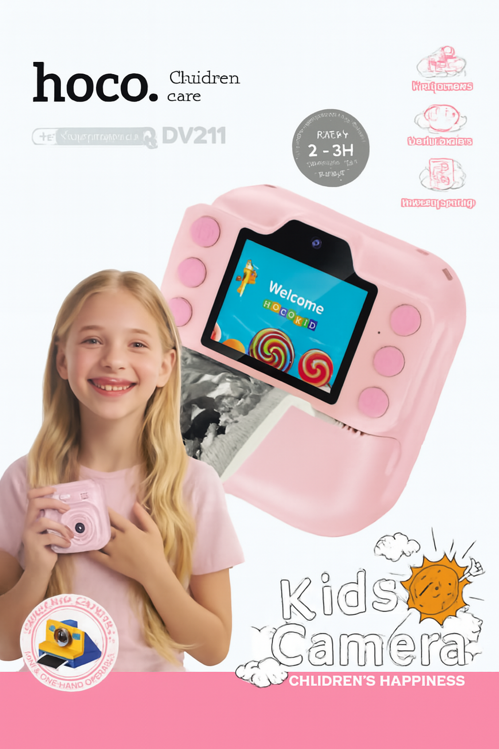 hoco. DV211 Kids Instant Print Camera – CHEAPLY BAZAR
