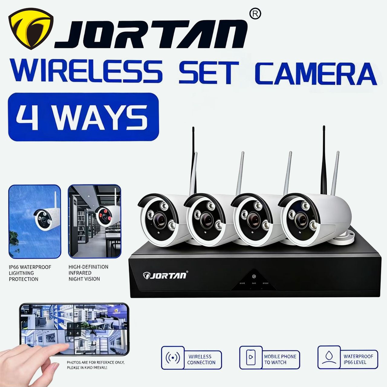 Wireless Security Camera Set – 4-Camera HD Kit with Mobile Viewing & I ...